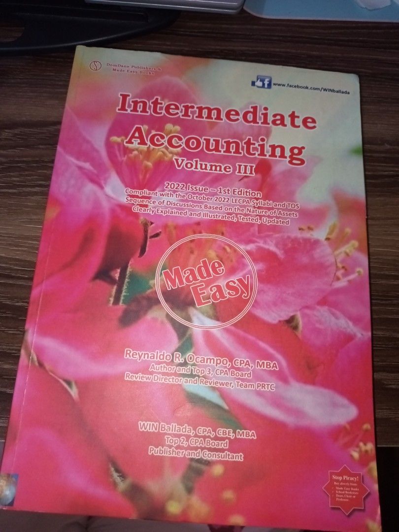 Intermediate Accounting 3 by Ballada, Hobbies & Toys, Books & Magazines ...