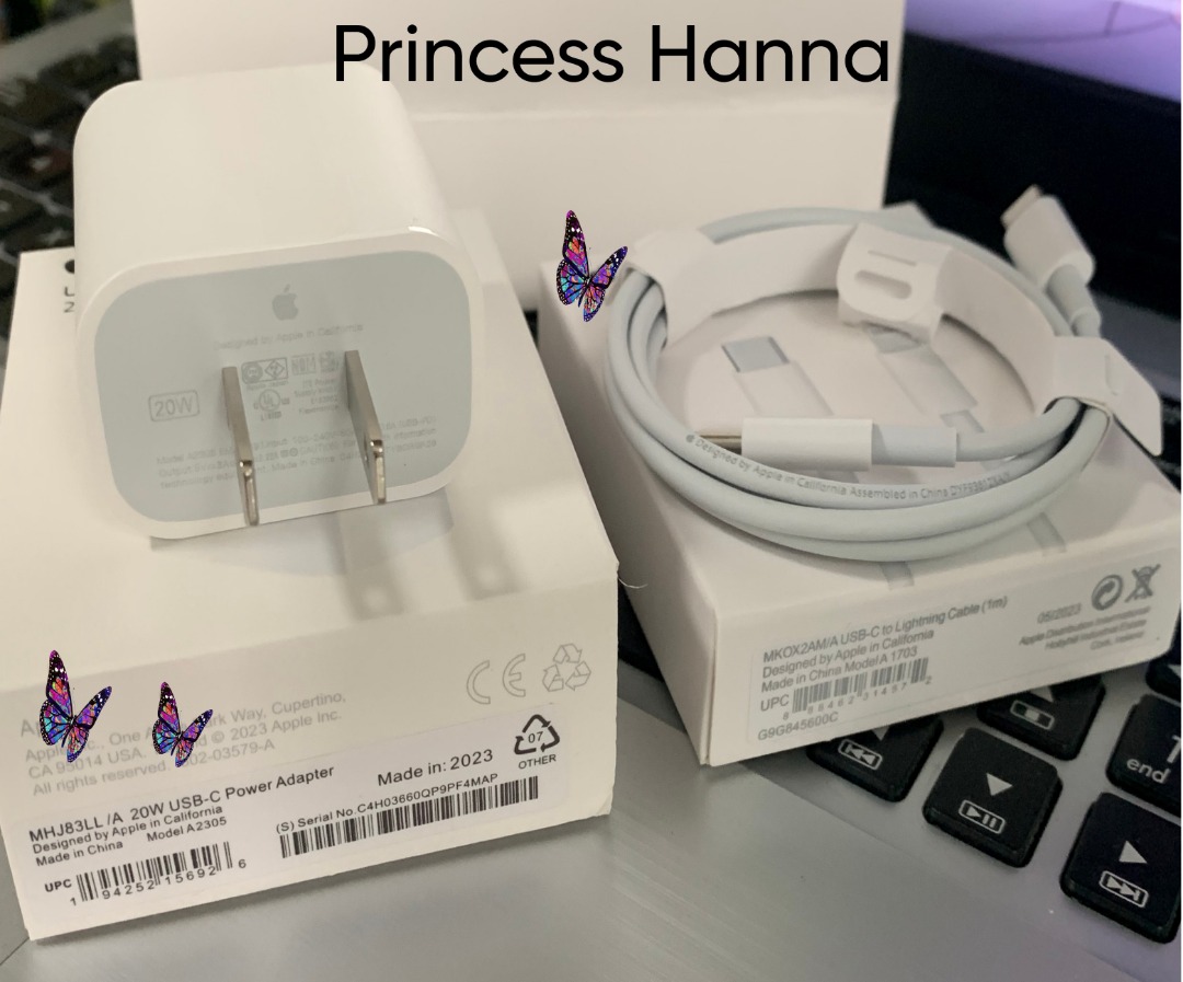 iPhone iPad Charger Original 20w USB-C Power Adapter with USB-C To ...