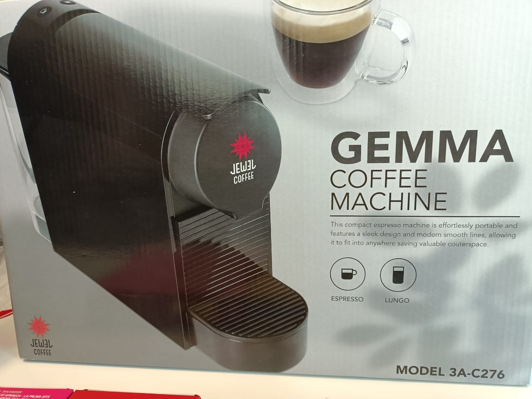 Jewel Coffee Gemma Capsule Machine + 8 Coffee Capsules, TV & Home ...