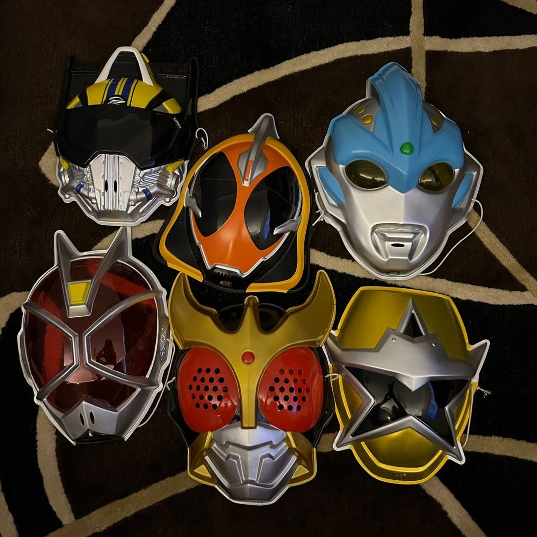 Kamen Rider and Ultraman Masks 超人面具, 興趣及遊戲, 玩具 & 遊戲類 - Carousell