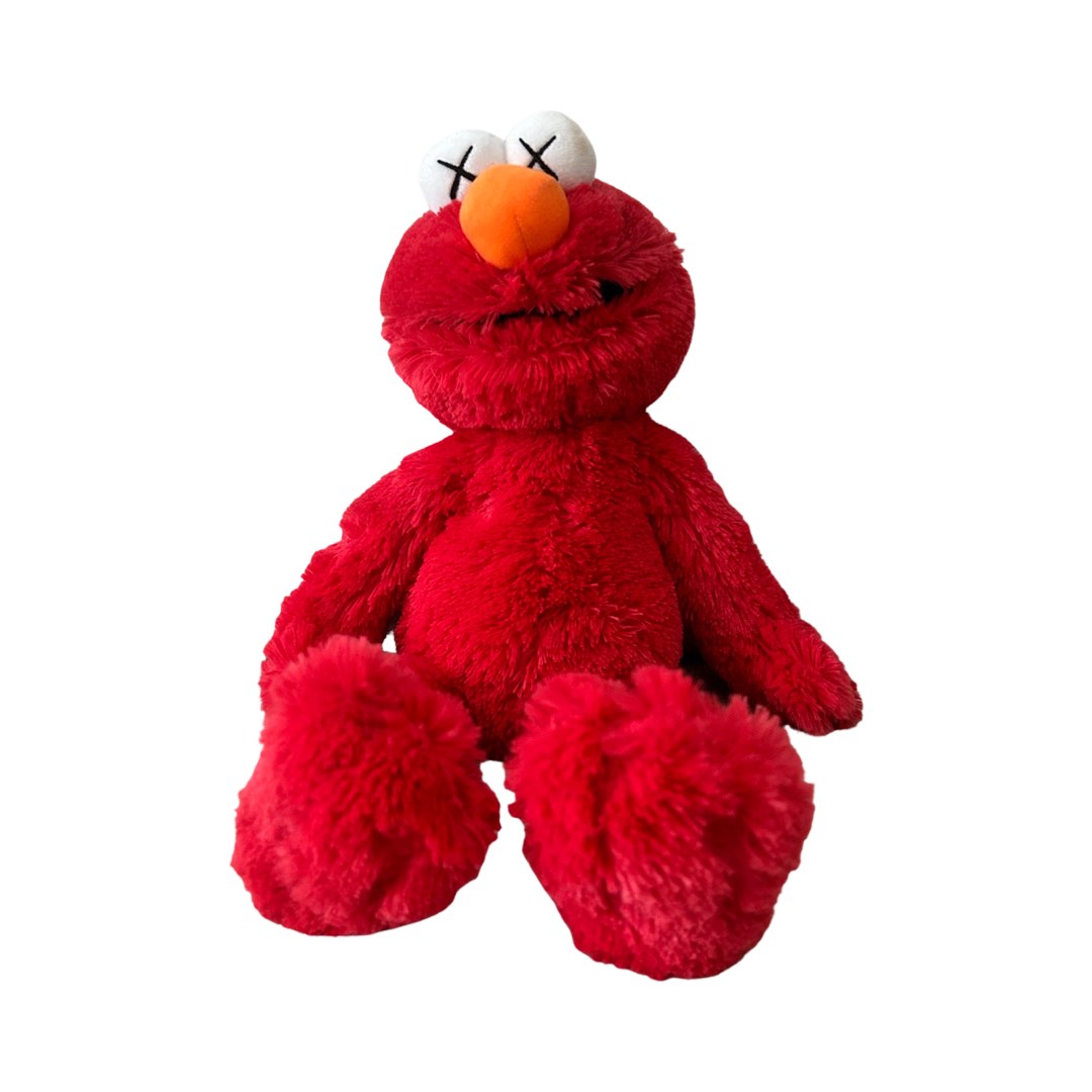 KAWS x Sesame Street Elmo Plush Toy, Hobbies & Toys, Collectibles ...