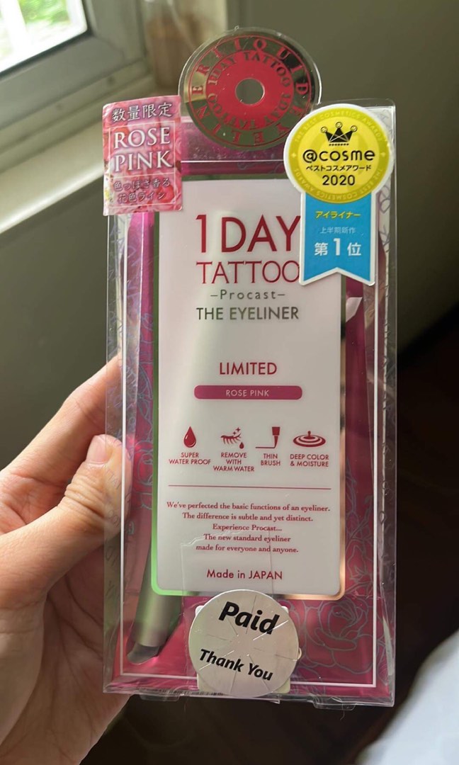 K-Pallete 1 Day tattoo eyeliner in rose pink Limited Edition, Beauty & Personal Care, Face ...