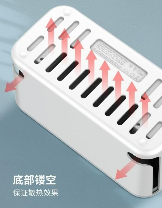 LDNIO Cord Organiser Box Wireless Extension Plug 5 Universal Power ...