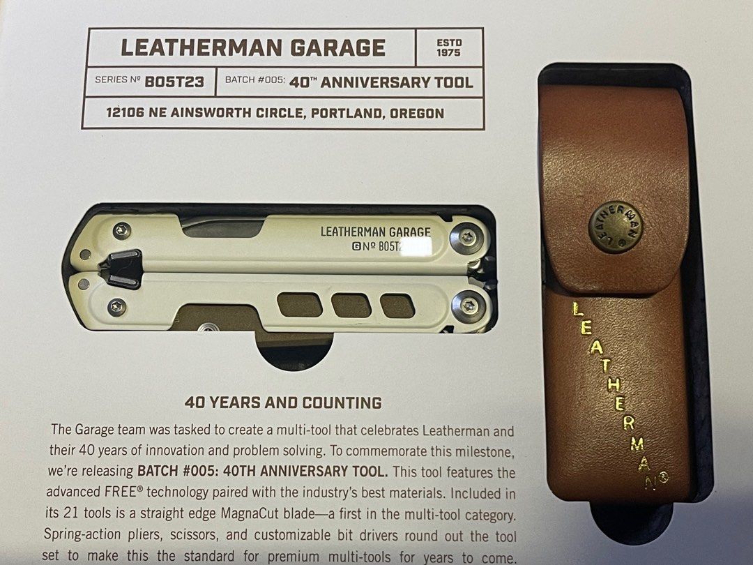Leatherman Garage Batch 005 - limited edition 40th anniversary, Hobbies & Toys, Stationery ...