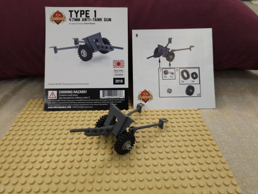 LEGO/BRICKMANIA Type 1 47mm Anti-Tank Gun, Hobbies & Toys, Toys & Games ...