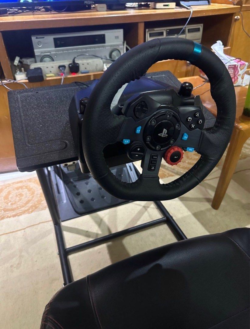 Logitech G29 Thrustmaster + SIM Racing Cockpit Stand, Video Gaming ...