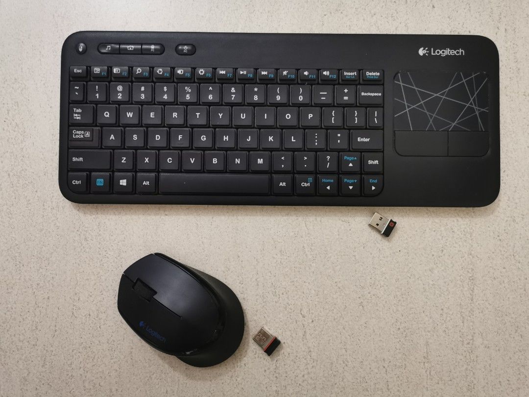 Logitech K400R Wireless Touch Keyboard and Mouse Set, Computers & Tech ...