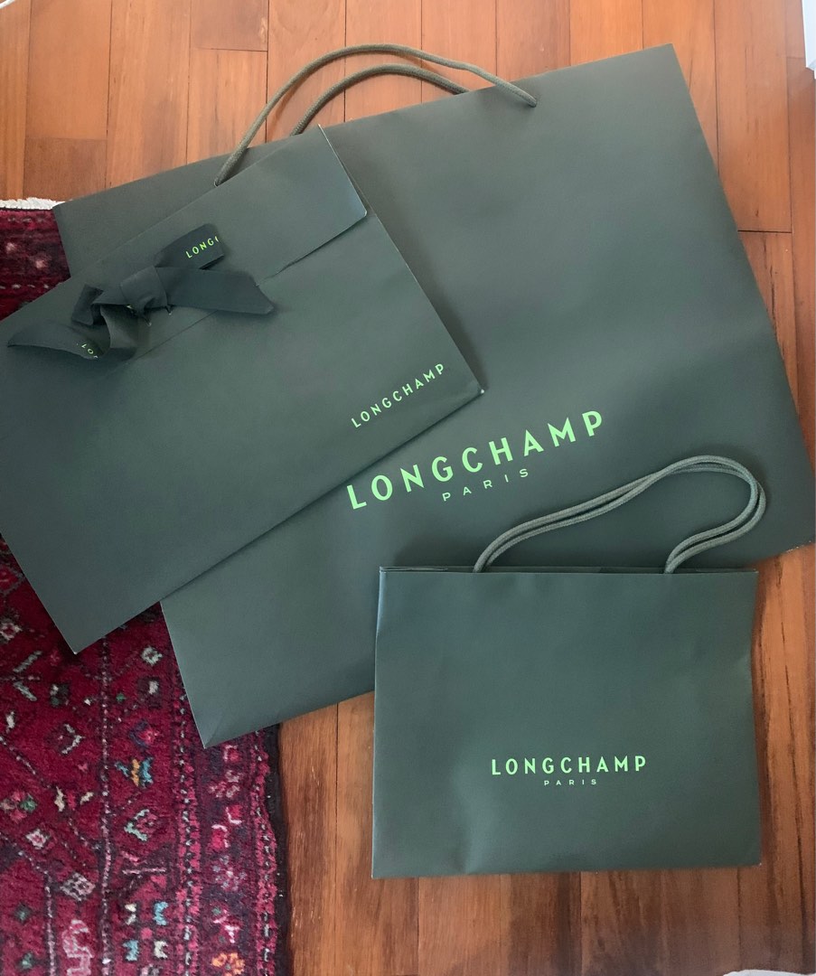 Longchamp paper bags, Women's Fashion, Bags & Wallets, Tote Bags on ...