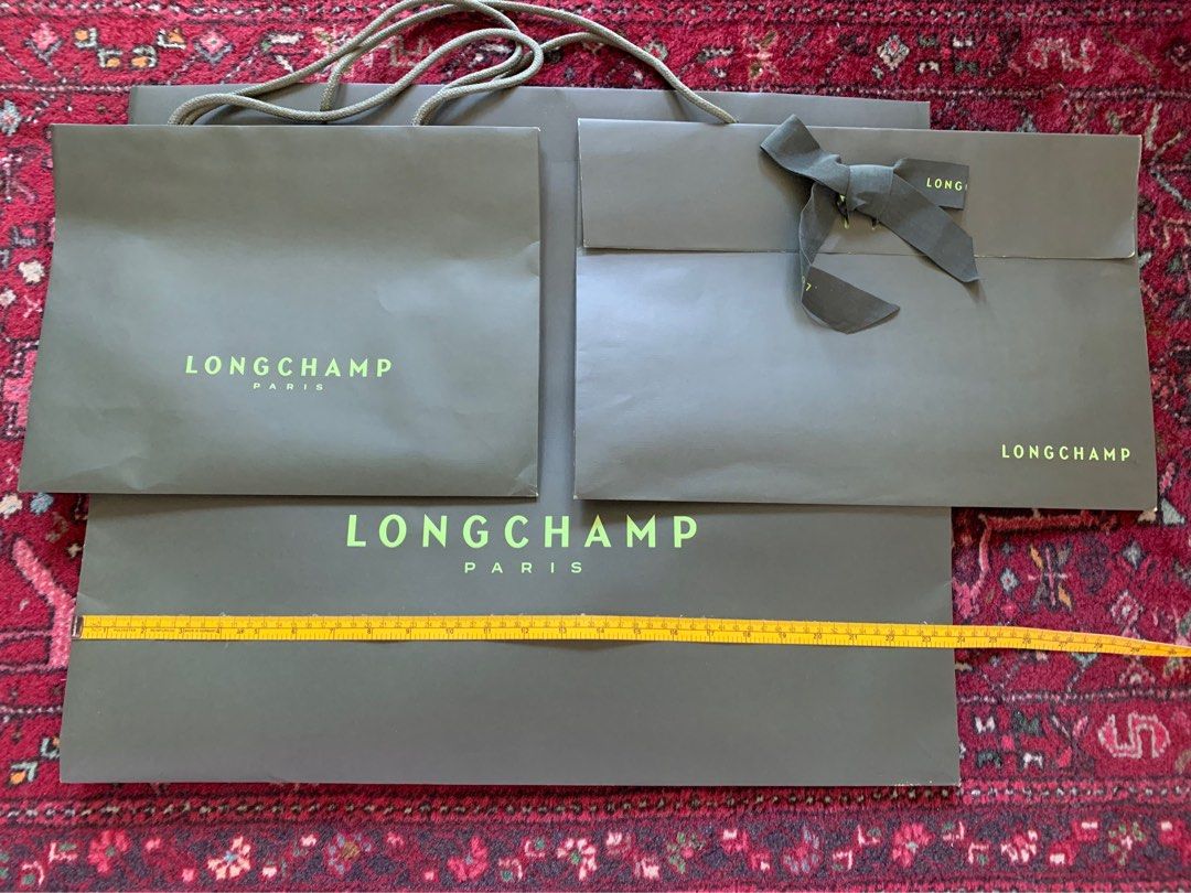 Longchamp paper bags, Women's Fashion, Bags & Wallets, Tote Bags on ...