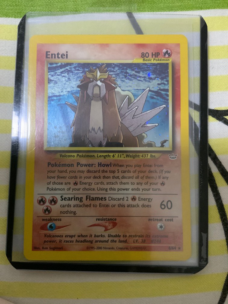 LP Vintage Entei Holo Neo Revelation Pokemon Card, Hobbies & Toys ...