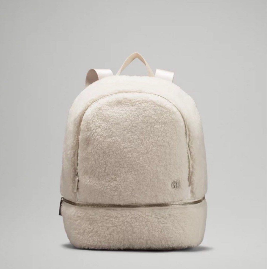 LULULEMON fleece white backpack, Women's Fashion, Bags & Wallets ...
