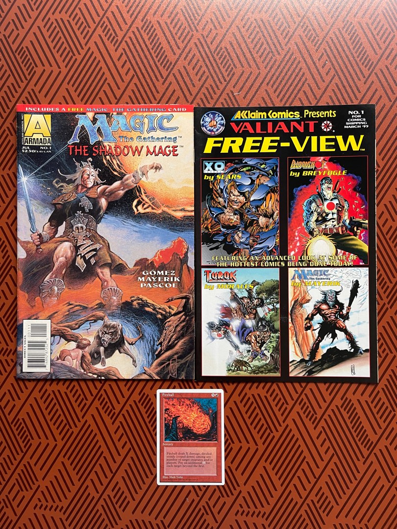 Magic The Gathering SHADOW MAGE #1 COMIC BOOK w FIREBALL Card, Hobbies ...