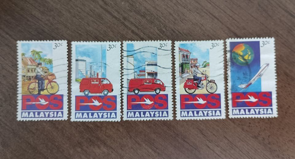Setem 1992 Pelancaran Pos Malaysia (Set Lengkap 5v) / 5v Launch of Pos ...