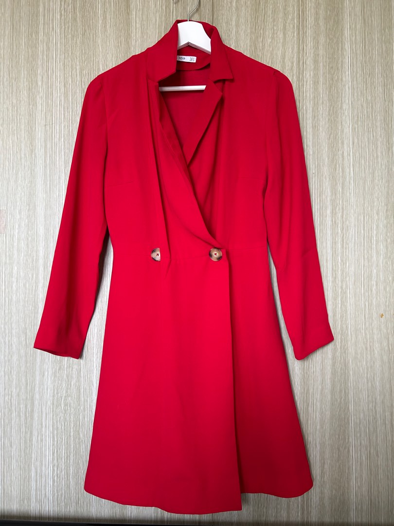 Mango red blazer dress on Carousell