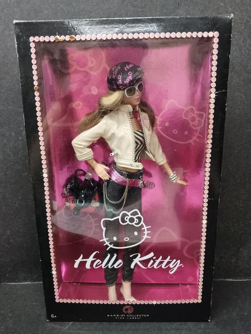 Mattel Barbie x Hello Kitty Figure Collector 2007 Doll Pink Label - Pop ...
