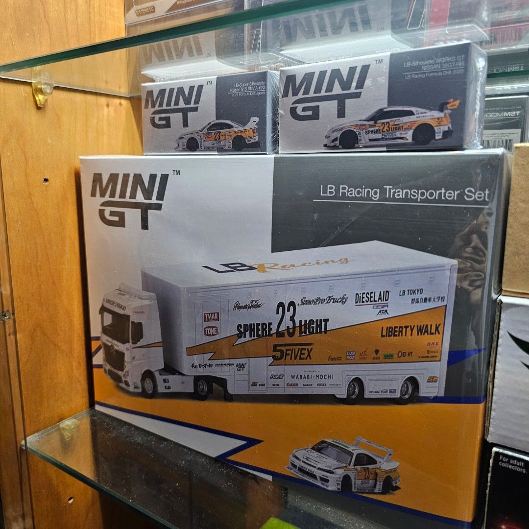 MINI GT LB RACING Transporter Set #464 #465, s15 formula drift #434 ...