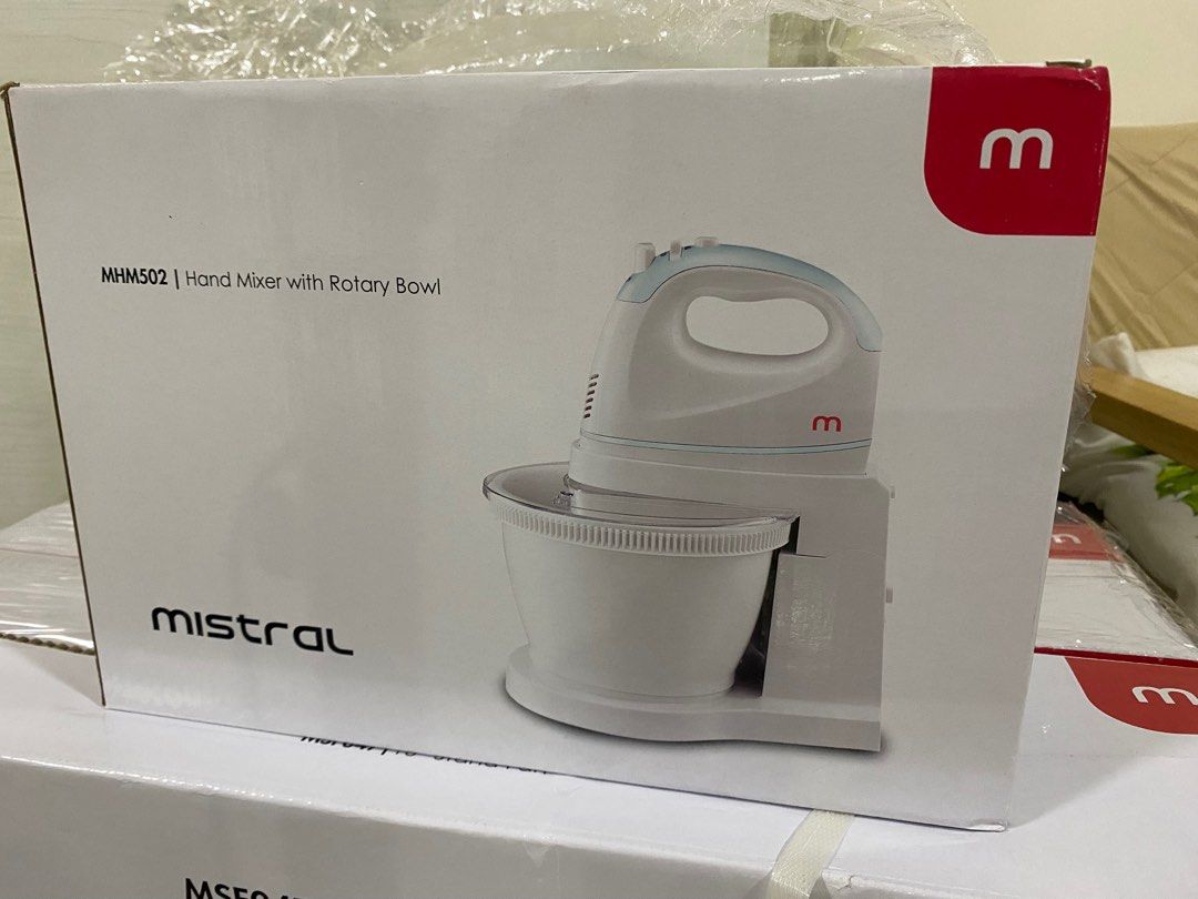 Mistral hand mixer with rotary bowl 2.5L, TV & Home Appliances, Kitchen ...