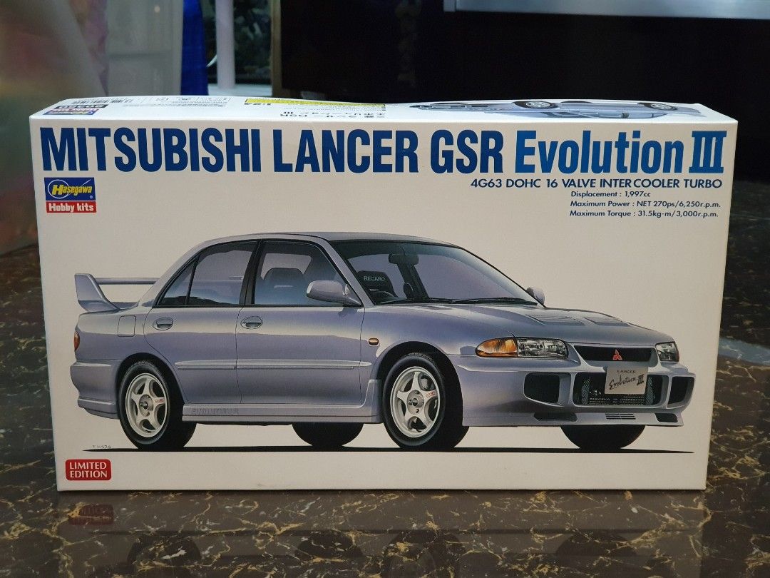 Mitsubishi Lancer GSR Evo 3 (model kit), Hobbies & Toys, Toys & Games on Carousell