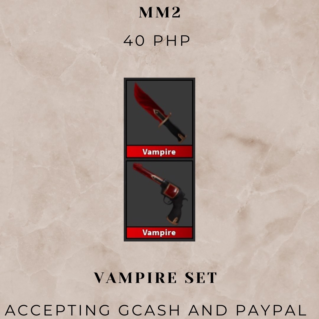 MM2 | Vampire set, Video Gaming, Gaming Accessories, In-Game Products ...
