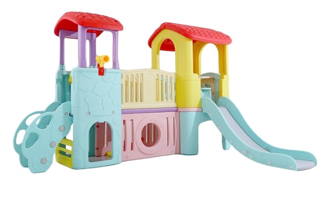 Multifunction Children's Playground Plastic Play House with Slide on ...