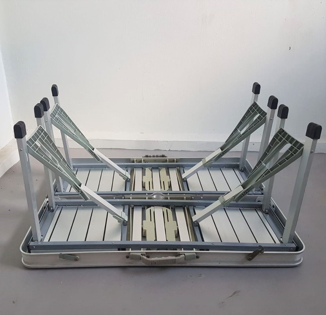 Multi-Purpose Portable Table with attached chairs, Foldable Table and ...