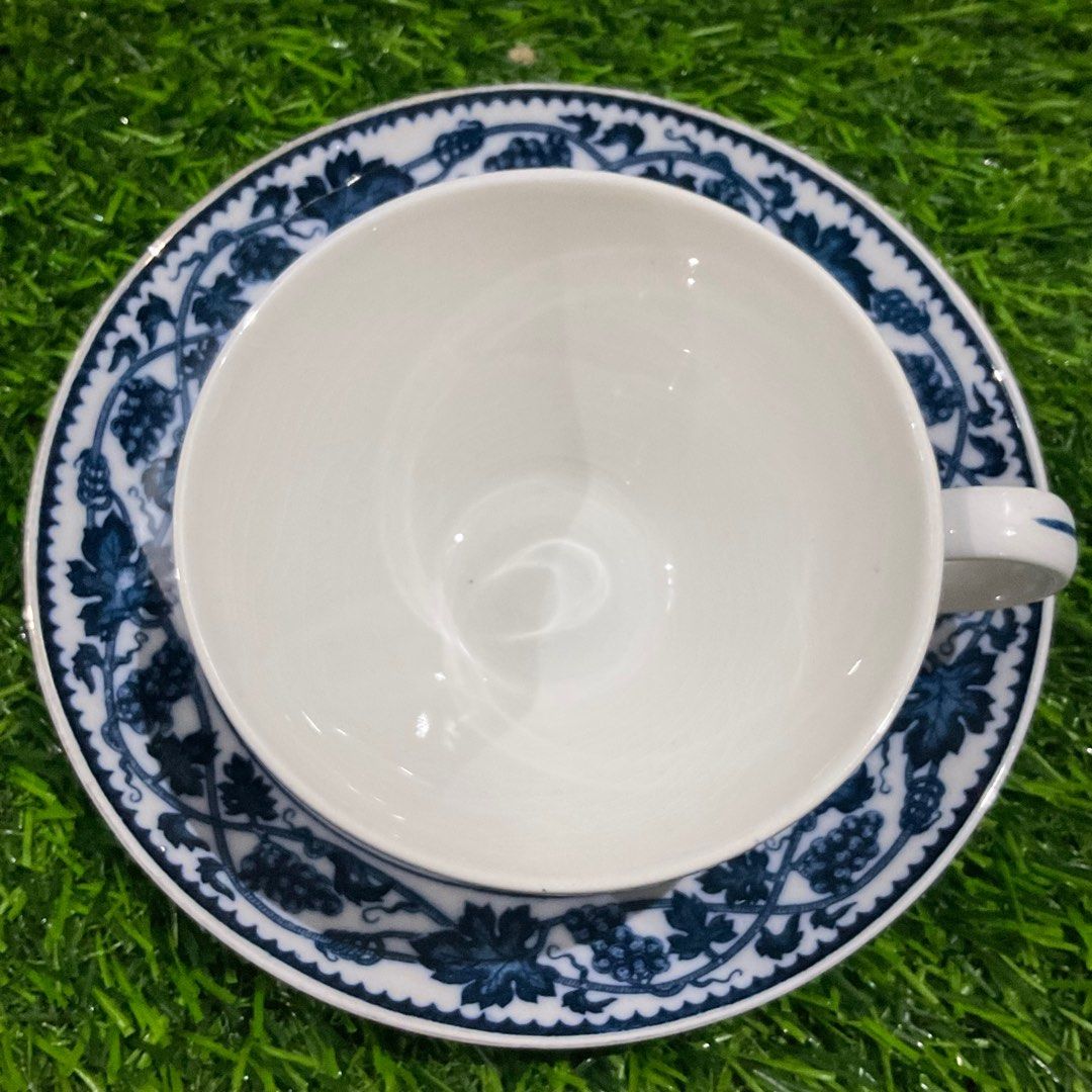 Nikko Double Phoenix NKT Ironstone Oven Proof Crackle Design Blue Grape ...