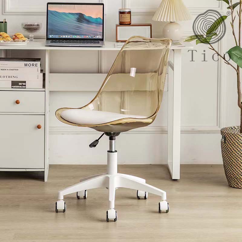 Nordic Study Table and Clear Office Chair Set on Carousell