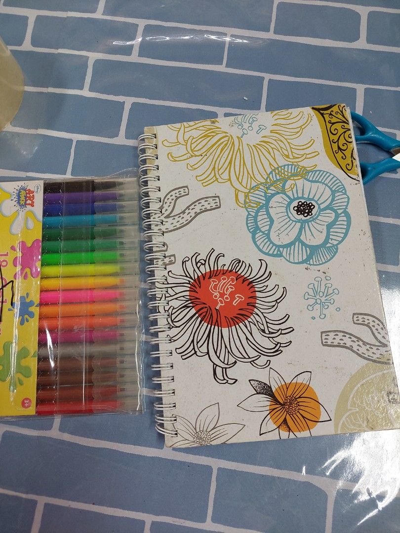 Notebook and marker, Hobbies & Toys, Stationary & Craft, Stationery ...