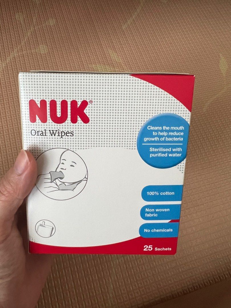 NUK Oral Wipes 25 sachets, Babies & Kids, Nursing & Feeding ...