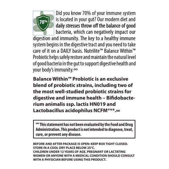 Nutrilite Balance Probiotic (Readystock), Health & Nutrition, Health ...