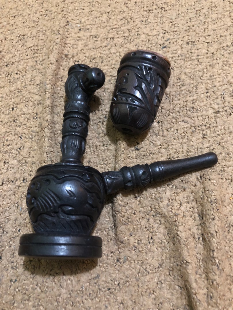 Old wooden bong pipe, Hobbies & Toys, Memorabilia & Collectibles ...