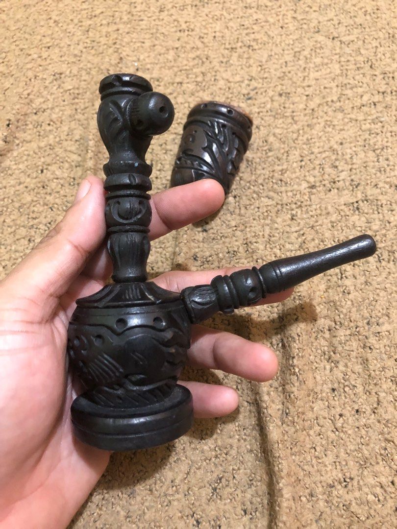 Old wooden bong pipe, Hobbies & Toys, Memorabilia & Collectibles ...