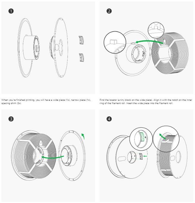 Original Bambu Lab 3D PLA Matte filament refill (without Spool ...