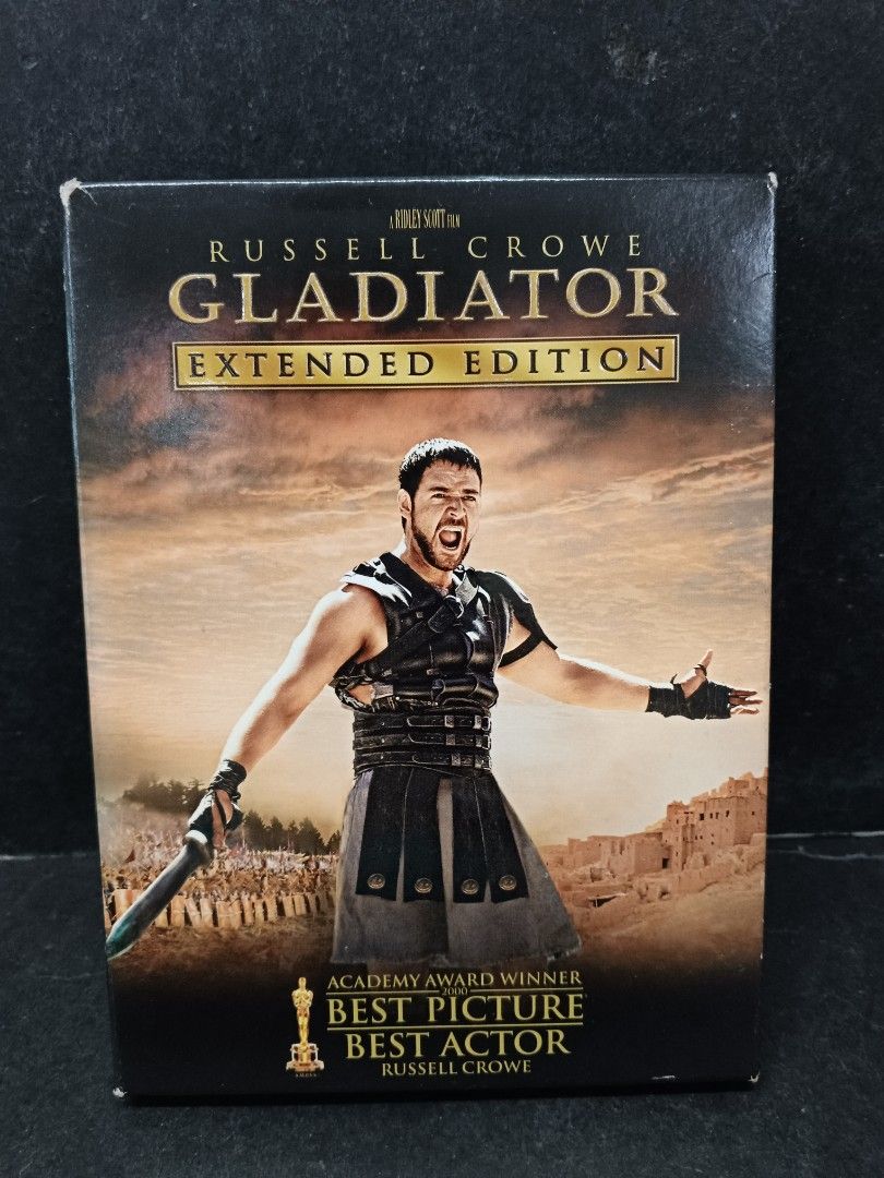 Original DVD: Russell Crowe GLADIATOR Extended Edition (Region 1) Collector 3 Disc, Hobbies ...