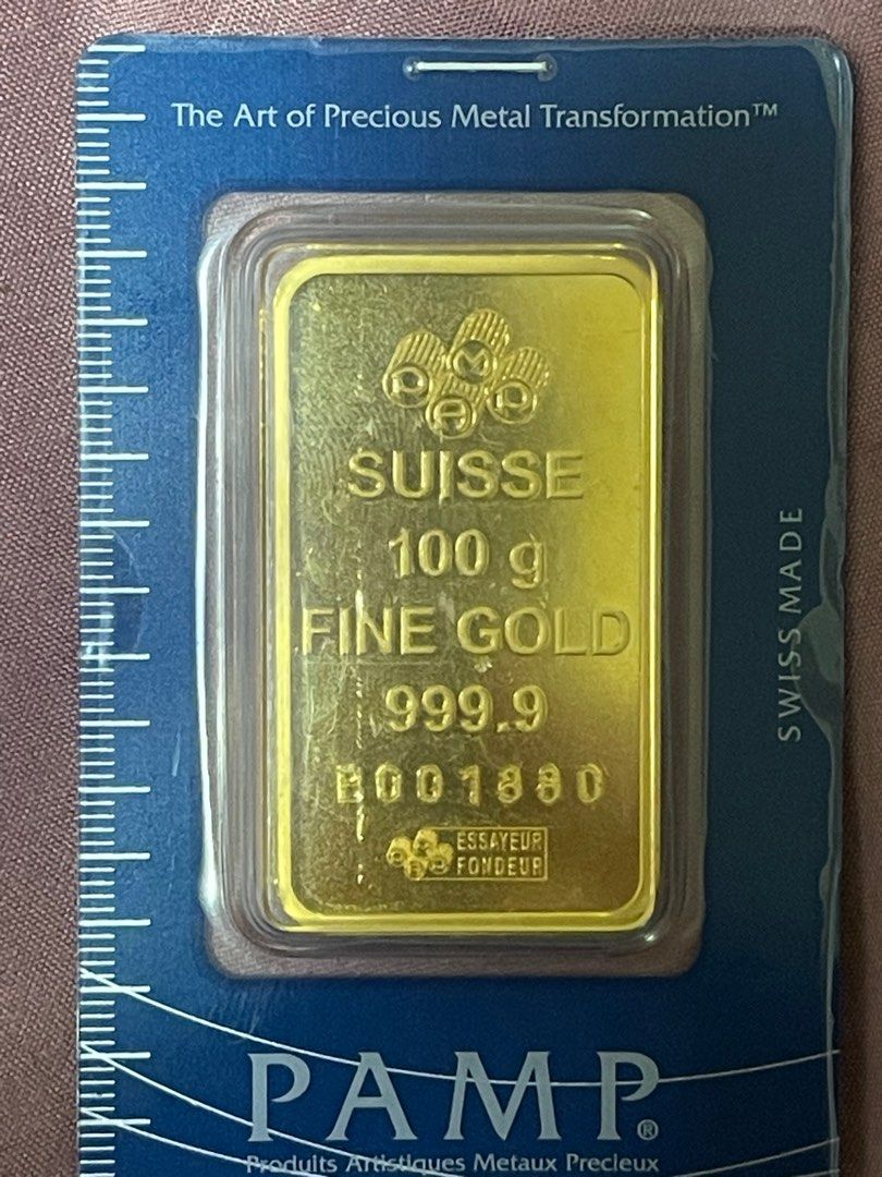 Pamp Sa Pure Gold Bar 100 grams, Hobbies & Toys, Memorabilia ...