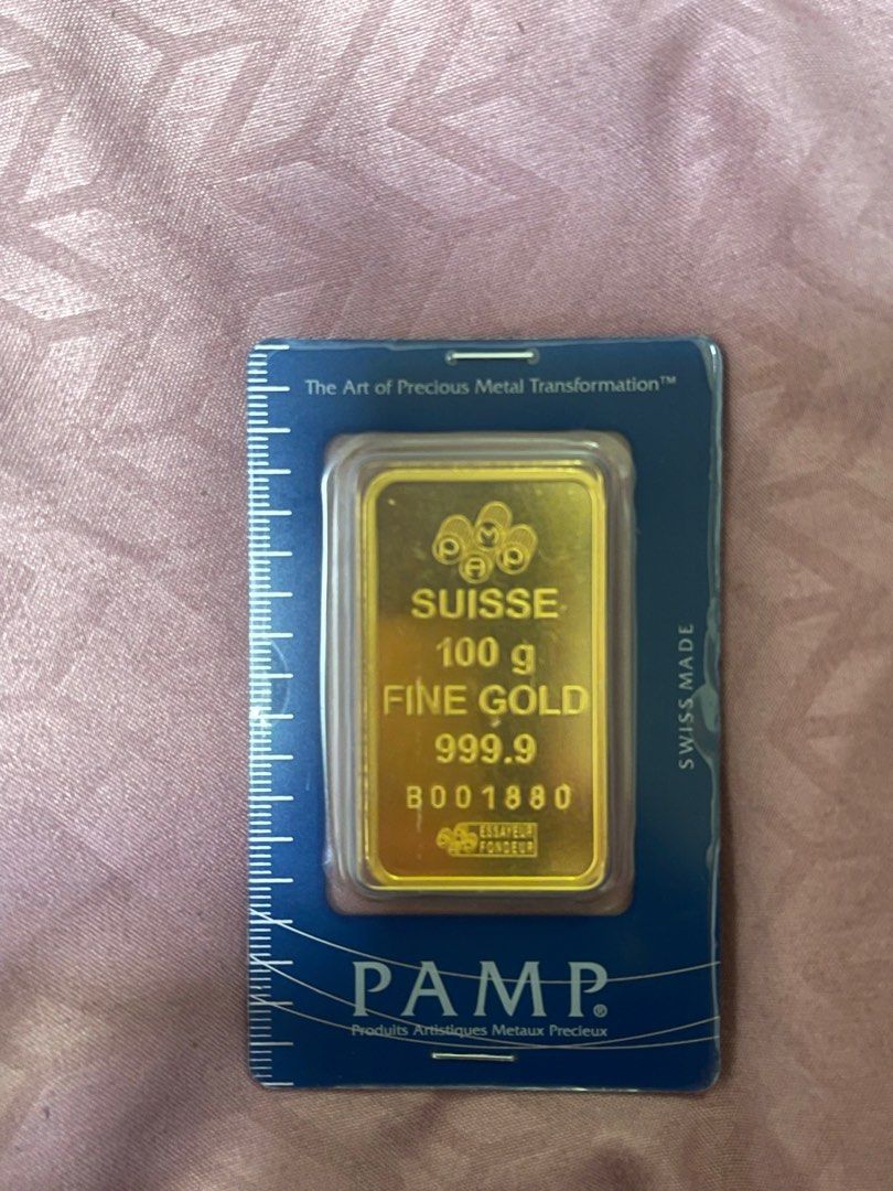 Pamp Sa Pure Gold Bar 100 grams, Hobbies & Toys, Memorabilia ...