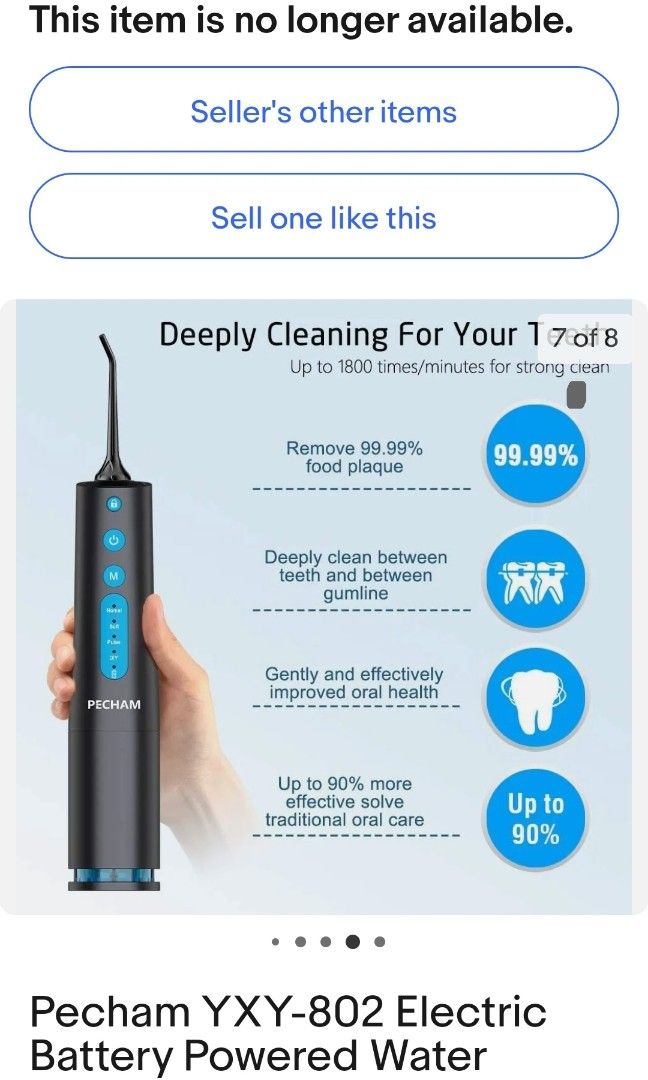 Pecham YXY-802 Electric Battery Powered Water Flosser Oral Irrigator - Black, Beauty & Personal ...