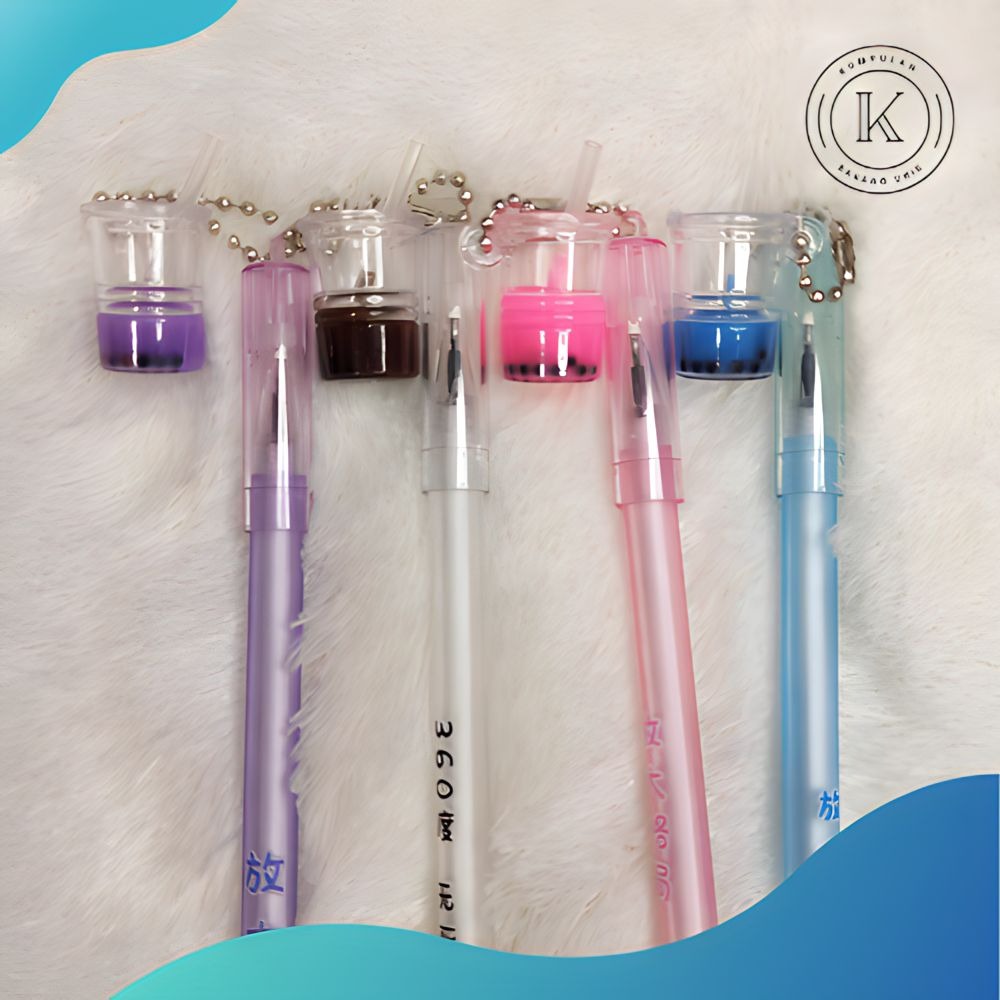 PEN GANTUNGAN BOBA PENA BOLPEN BALLPOINT KARAKTER LUCU UNIK ALAT TULIS ...