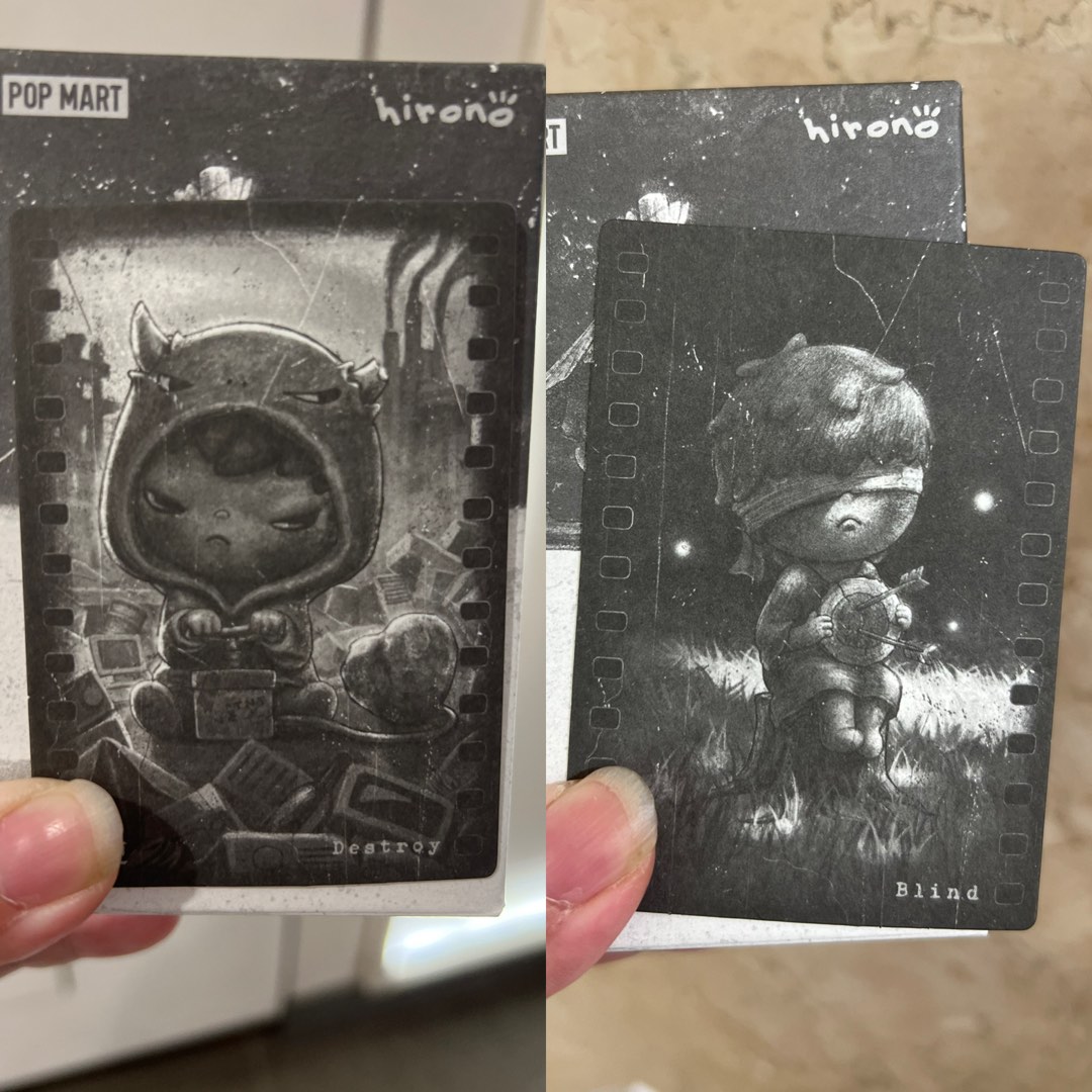 Popmart Hirono Mime Blind & Destroy, Hobbies & Toys, Toys & Games on ...