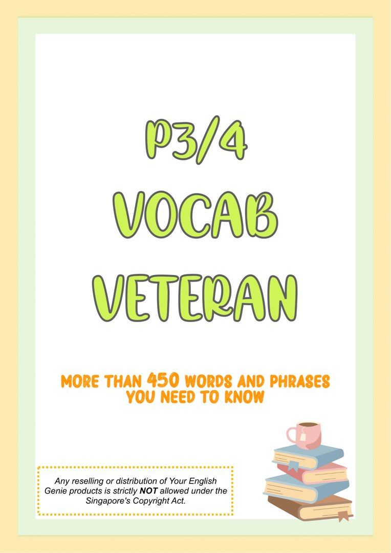 Primary 3 and 4 Vocabulary List (More than 450 Words and Phrases) - E ...