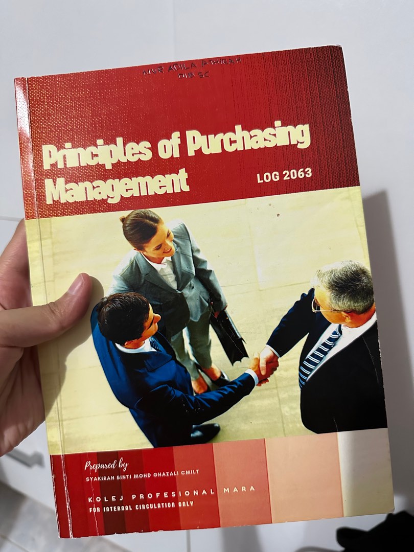 Principles of Purchasing Management LOG2063, Hobbies & Toys, Books ...