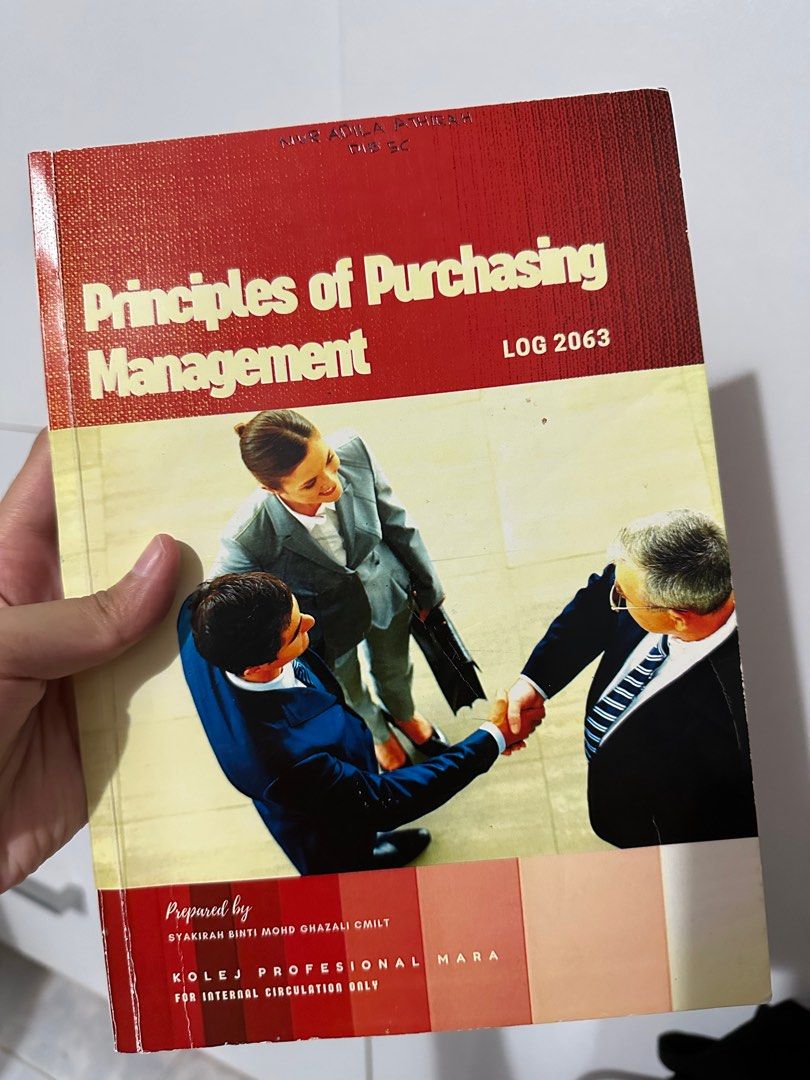 Principles of Purchasing Management LOG2063, Hobbies & Toys, Books ...