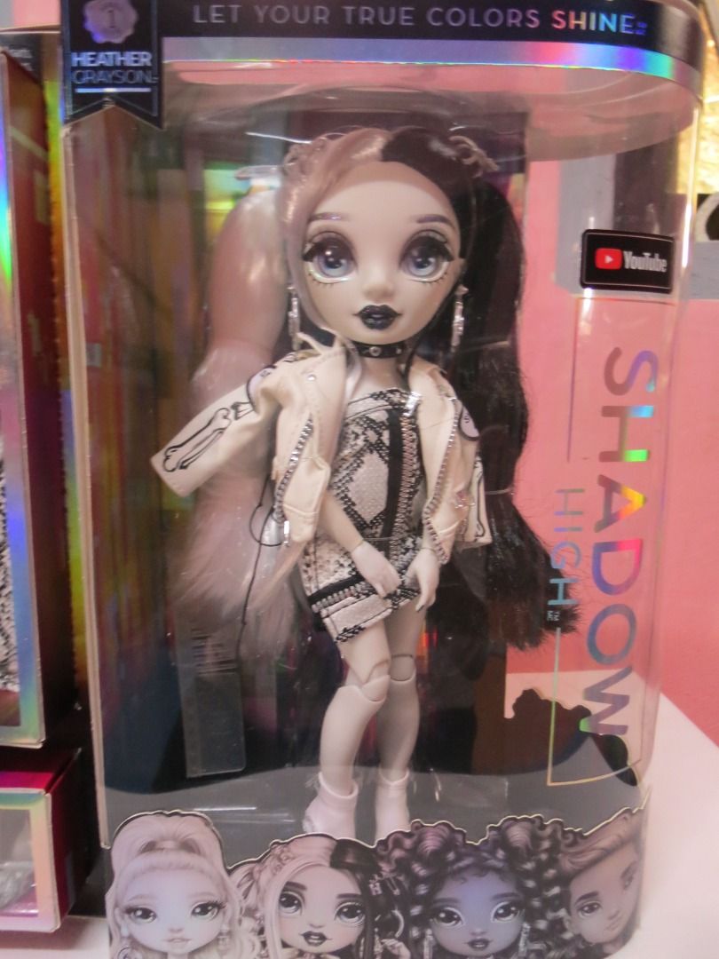 Rainbow High Shadow Series 1 Heather Grayson- Grayscale Fashion Doll ...