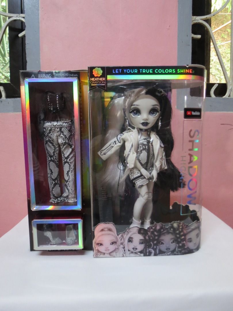Rainbow High Shadow Series 1 Heather Grayson- Grayscale Fashion Doll ...