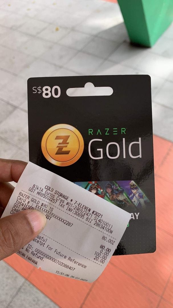 Razer Gold $80, Video Gaming, Gaming Accessories, Game Gift Cards ...