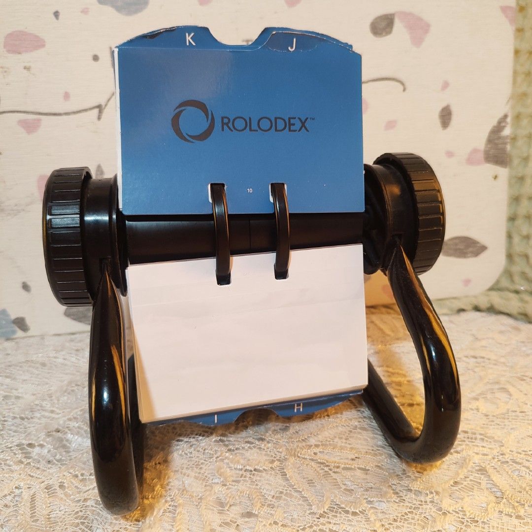 ROLODEX OPEN ROTARY BUSINESS CARD FILE HOLDER on Carousell