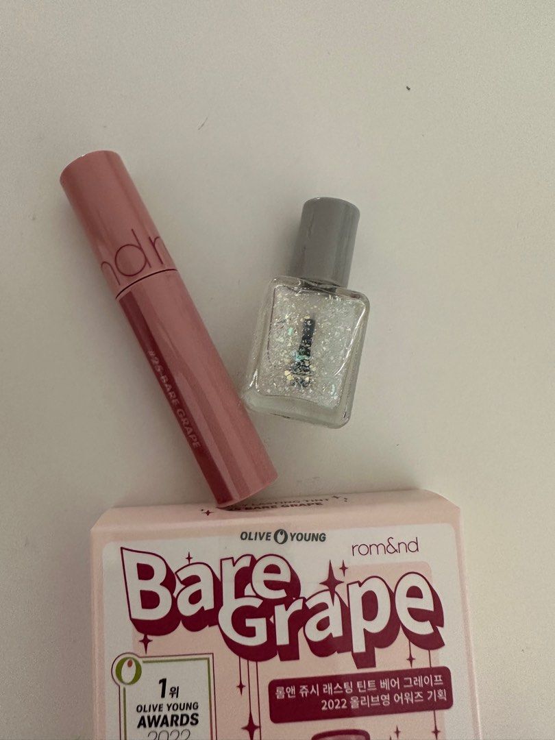 Rom&nd Olive young lip tint nail set, Beauty & Personal Care, Hands ...