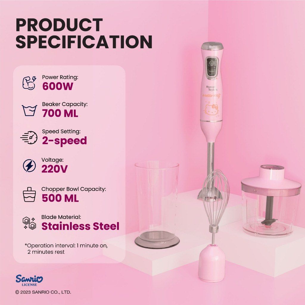 Russell Taylor Hand Blender Hello kitty Hand Blender Food Processor, TV ...