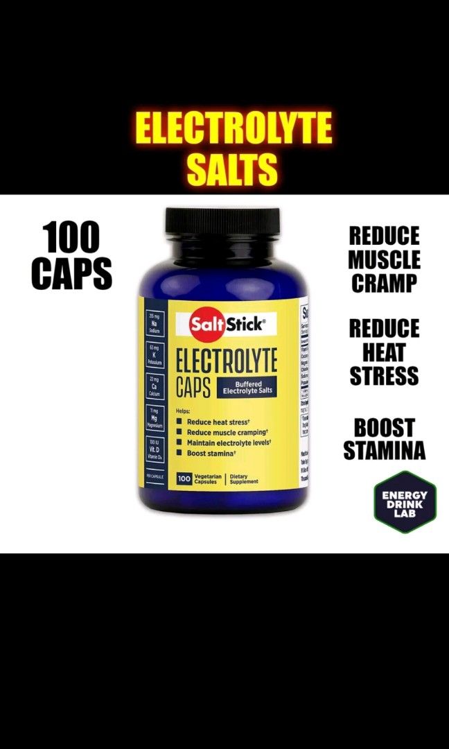 Saltstick Electrolyte Caps 100, Health & Nutrition, Health Supplements ...