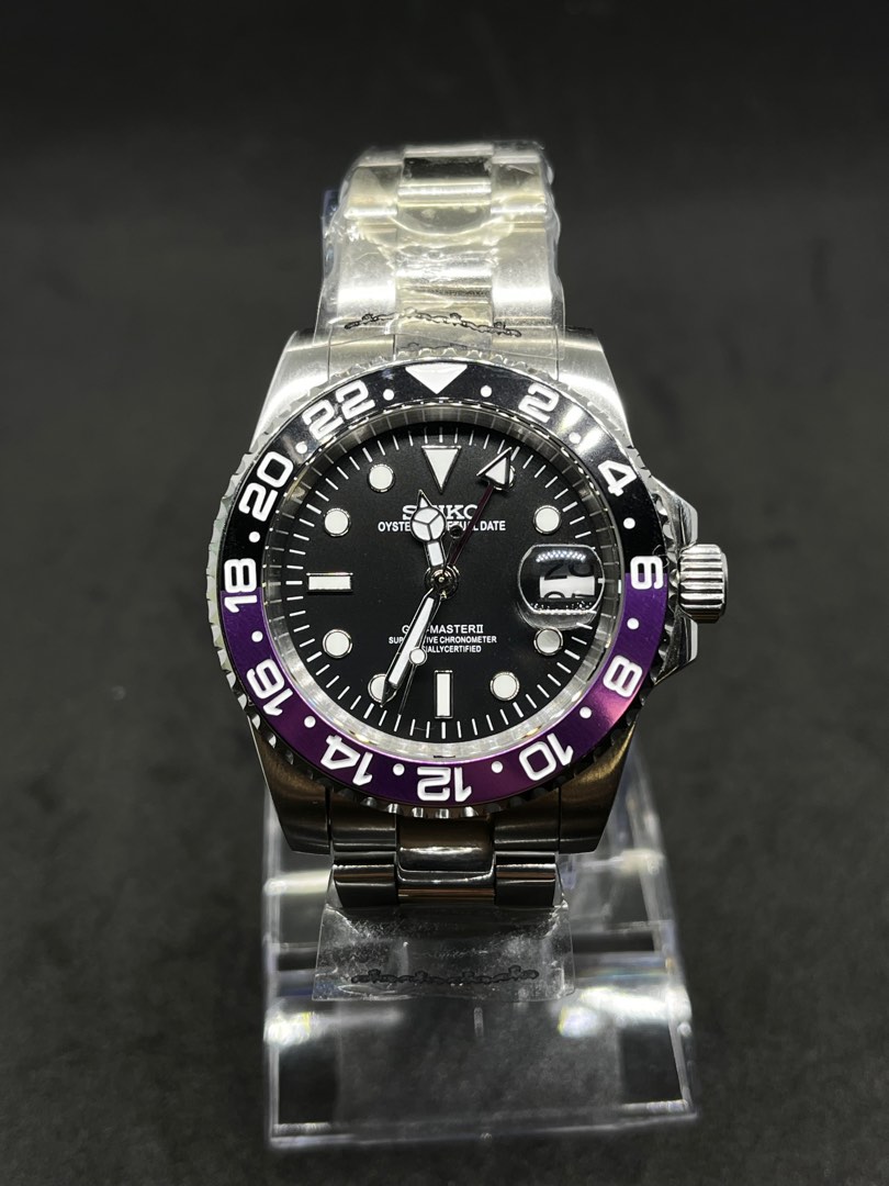 seiko automatic movement watch 精工自動機芯手錶 seiko mod 改復古款 relax watch GMT ...